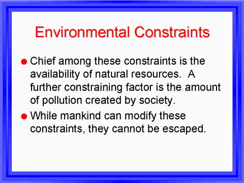 Environmental Constraints
